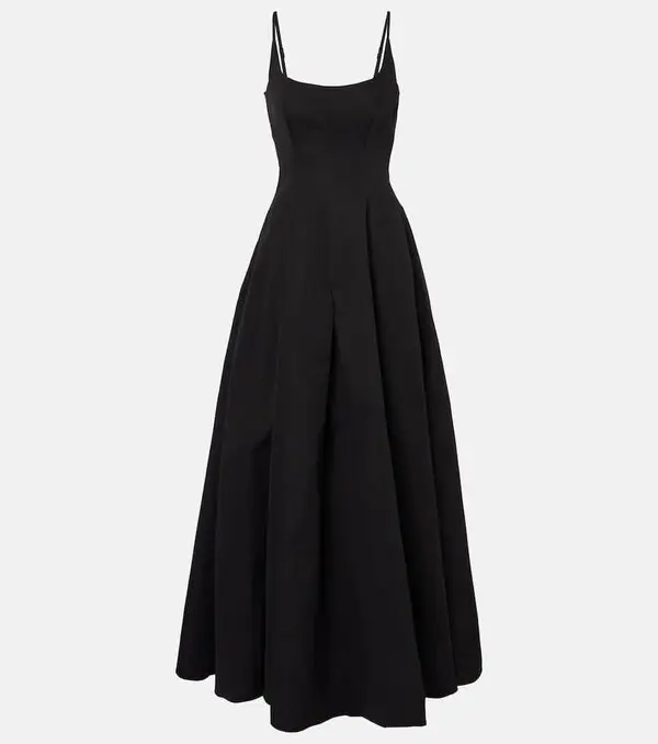 Staud Joy Cotton-blend Gown - Black