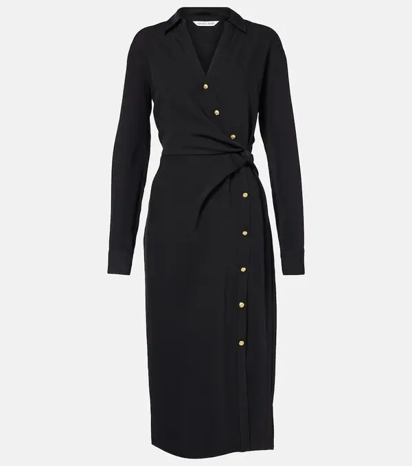 Veronica Beard Wright Wrap Dress - Black