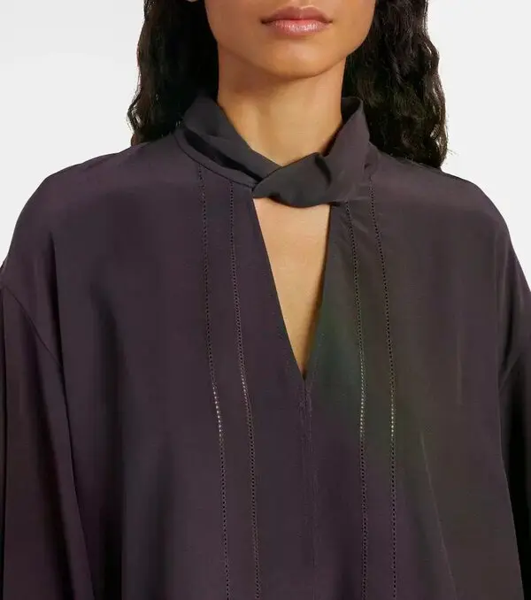JOSEPH Rivoli Silk Crêpe De Chine Blouse - Blue