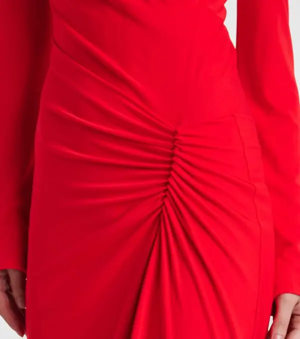 Simkhai Ferrera Ruched Maxi Dress - Red