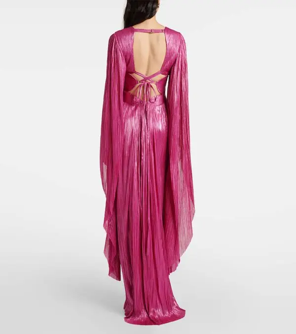 MARIA LUCIA HOHAN Crystal Caped Gown
