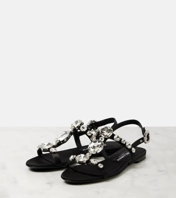Dolce & Gabbana Bianca Embellished Sandals - Black