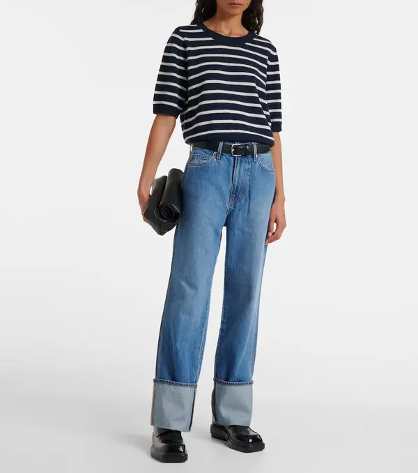 Veronica Beard Shana Striped Cashmere Sweater