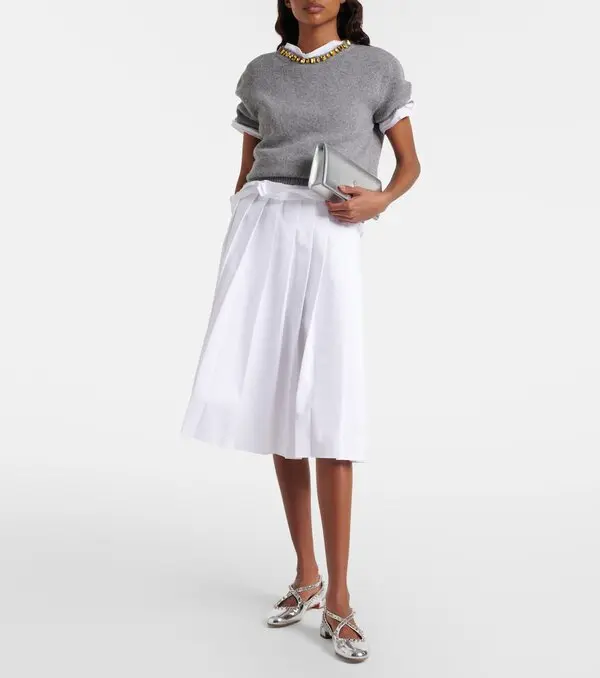 CHRISTIAN LOUBOUTIN Pilouta Jane Spikes Ballet Flats - Silver