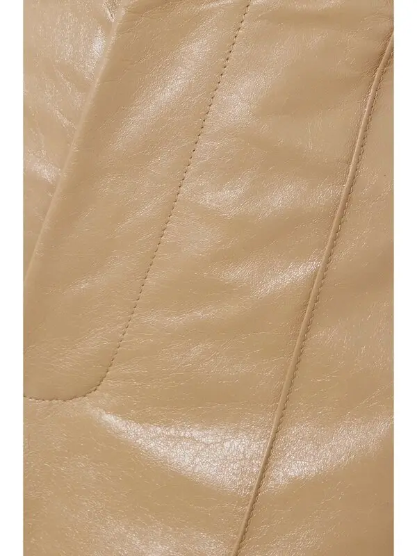 Marni Pintucked Wide-leg Leather Pants