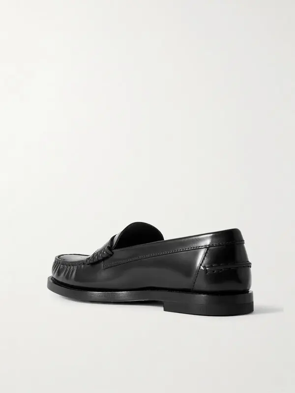 TOD'S Gathered Leather Loafers - Black