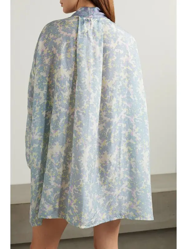 Yvonne S Net Sustain Printed Silk Blouse