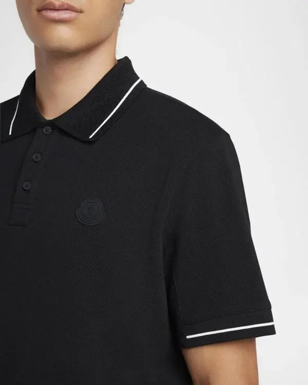 Moncler Apos;s Cotton Tipped Polo Shirt