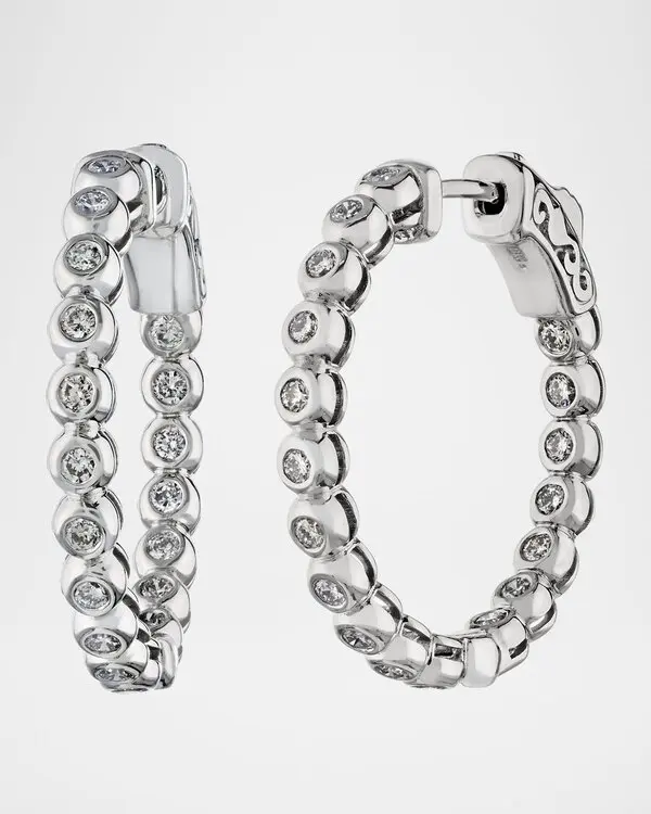 CASSIDY DIAMONDS 18k Diamond Hoop Earrings - White Gold