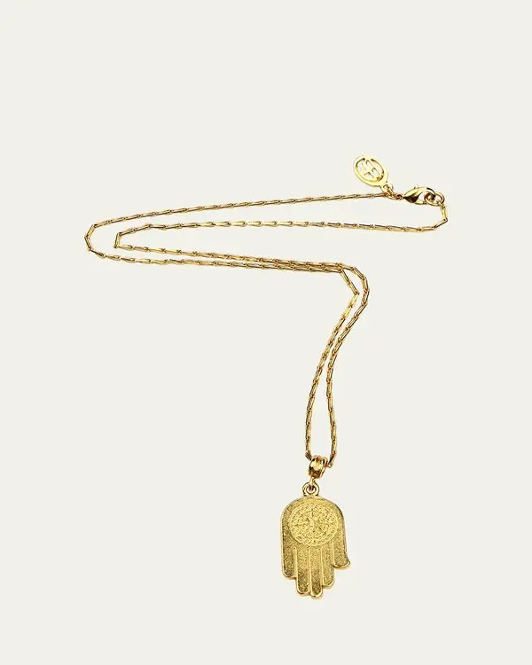 BEN-AMUN Hamsa Pendant Necklace - Gold