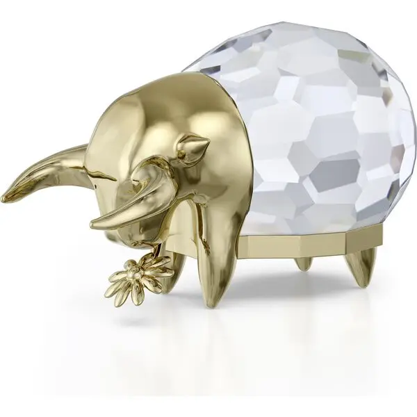 SWAROVSKI Crystal Zodiac Figurine - Gold Tone-taurus