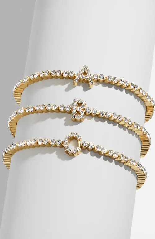 Baublebar Initial Slider Bracelet - Clear C