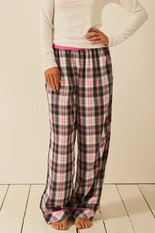 STRIPE & STARE Ecovero Pyjama Bottoms - No Grey Days