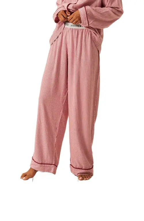 STRIPE & STARE Ecovero Pyjama Bottoms - Red Stripe
