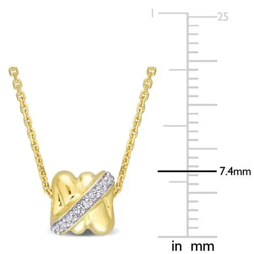 JULIANNA B. 14k Diamond Crossover Necklace