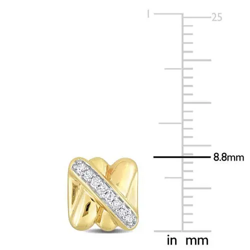 JULIANNA B. Diamond Crossover Stud Earrings 14k - Yellow Gold