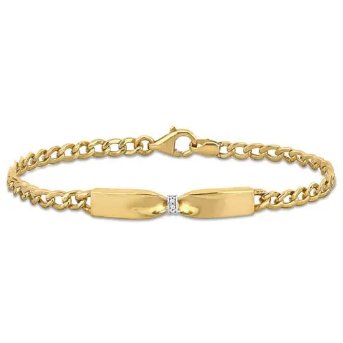 JULIANNA B. Diamond Accent Bow Bangle In 14k Gold - Yellow Gold