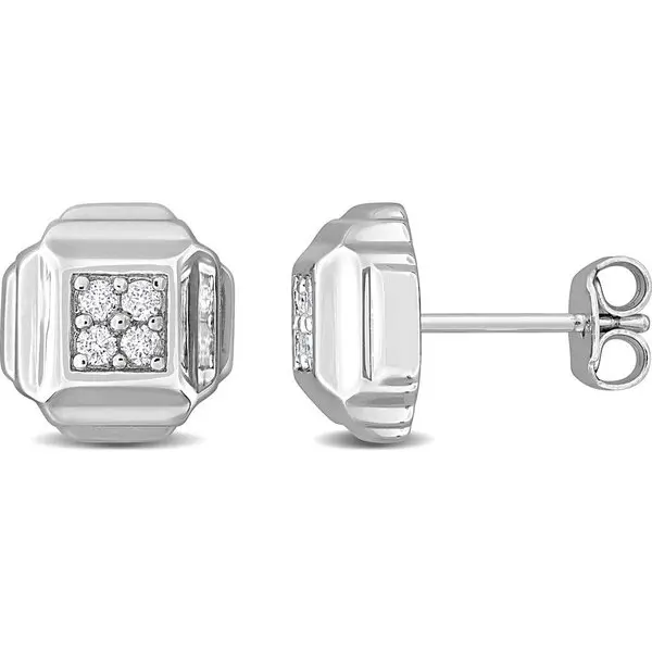 JULIANNA B. Diamond Stud Earrings - Sterling Silver/diamond
