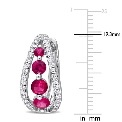JULIANNA B. Lab-created And Lab-grown Diamond Hoop Earrings