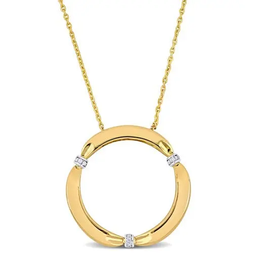 JULIANNA B. Diamond Circle Station Pendant Necklace In 14k - Yellow Gold