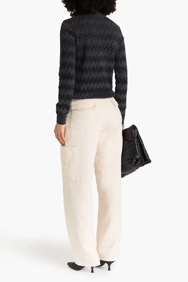 Missoni Crochet-knit Cashmere Sweater - Dark Gray