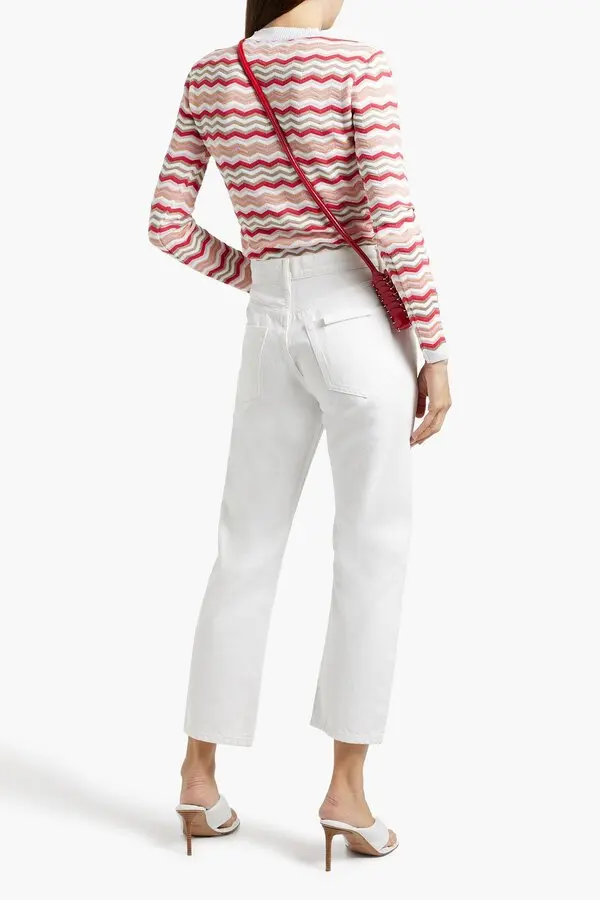 Missoni Striped Cotton-blend Sweater - Red