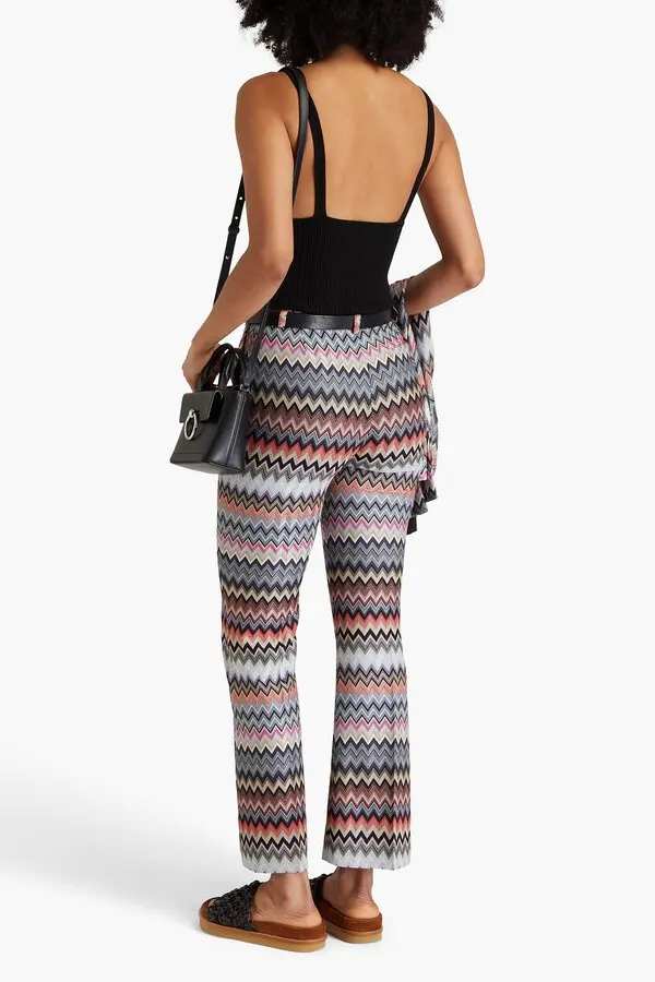 Missoni Cotton-blend Crochet-knit Bootcut Pants - Multicolor