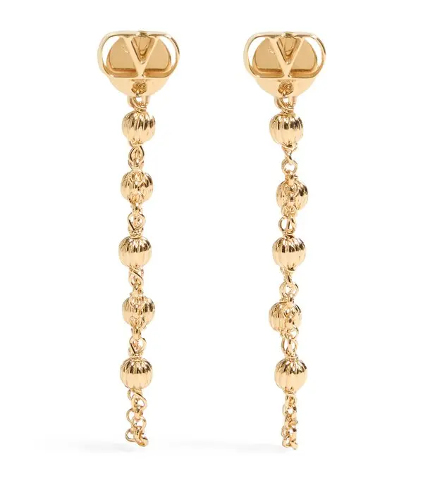 Valentino Garavani Vlogo Signature Drop Earrings - Gold