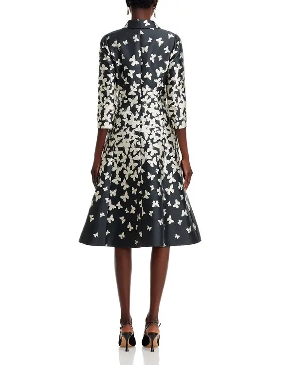 Rickie Freeman For Teri Jon Butterfly Dress - Black Silver