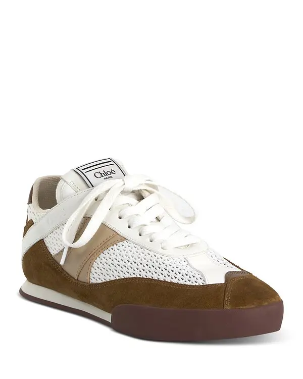 Chloé Kick Low Top Sneakers - Natural Brown