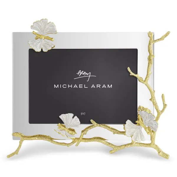 Michael Aram Butterfly Ginkgo Gold Reflective Frame, 5 X 7 - Silver