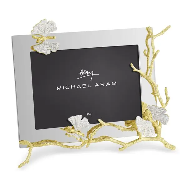 Michael Aram Butterfly Ginkgo Gold Reflective Frame, 5 X 7 - Silver