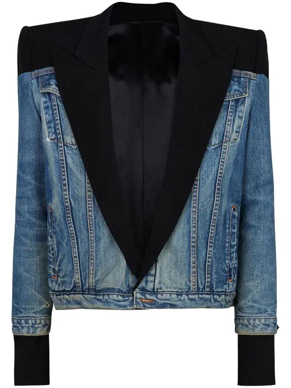 Balmain Panelled Blazer - Blue