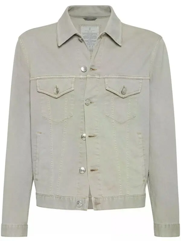 Brunello Cucinelli Denim Shirt Jacket - Grey