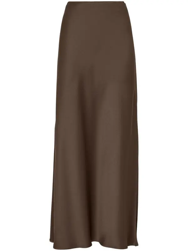 Brunello Cucinelli Bias-cut Maxi Skirt - Brown
