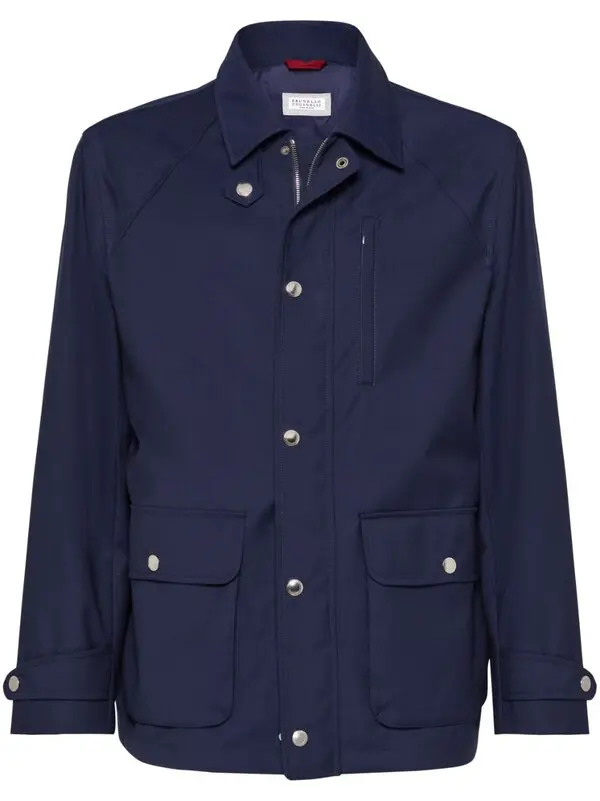 Brunello Cucinelli Raglan-sleeve Field Jacket - Blue