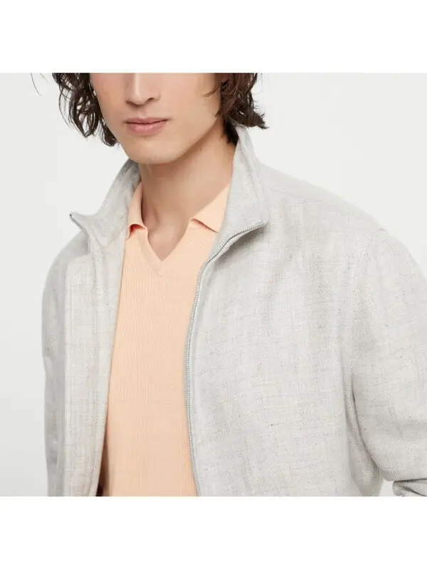 Brunello Cucinelli Twill Bomber Jacket - Grey