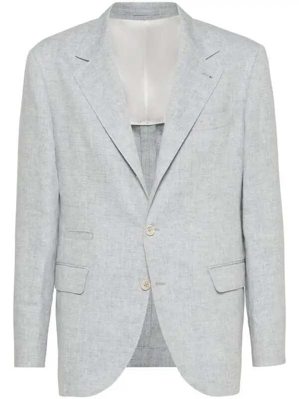 Brunello Cucinelli Linen Blazer - Grey