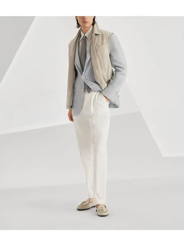 Brunello Cucinelli Linen Blazer - Grey