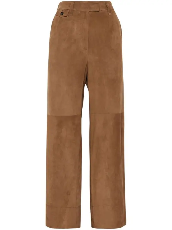 Brunello Cucinelli Cropped Chino Trousers In Brown - 40% Off