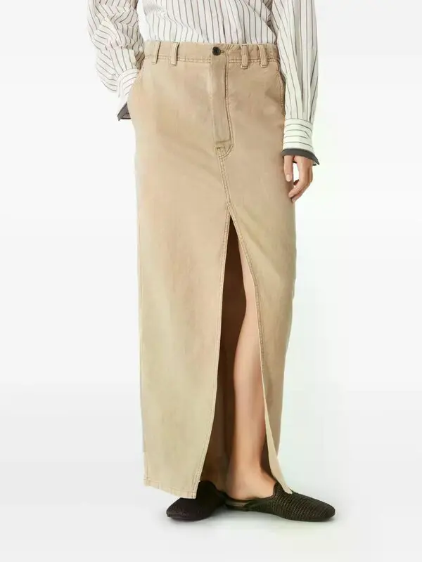Brunello Cucinelli Bead-embellished Skirt - Neutrals