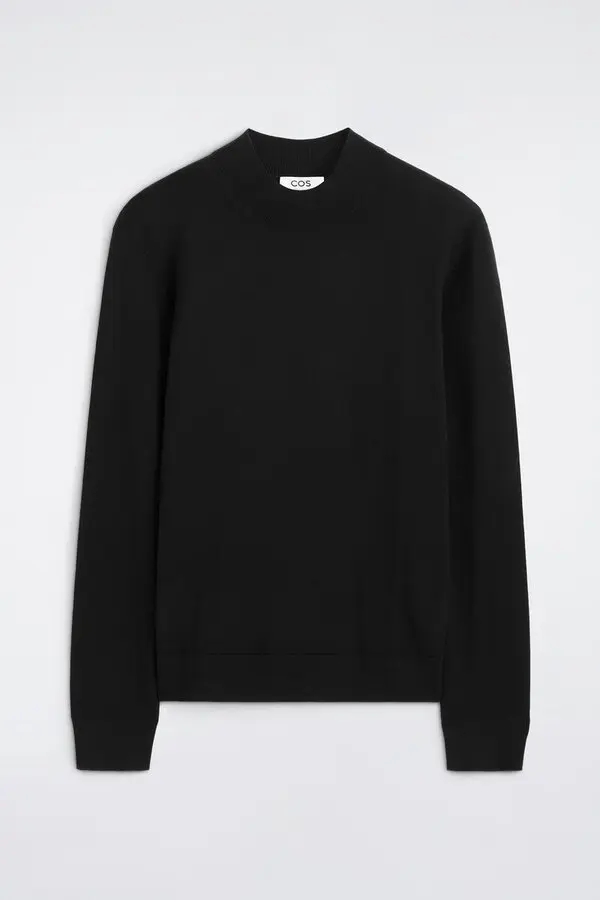Cos Slim Merino Wool Mock-neck Sweater