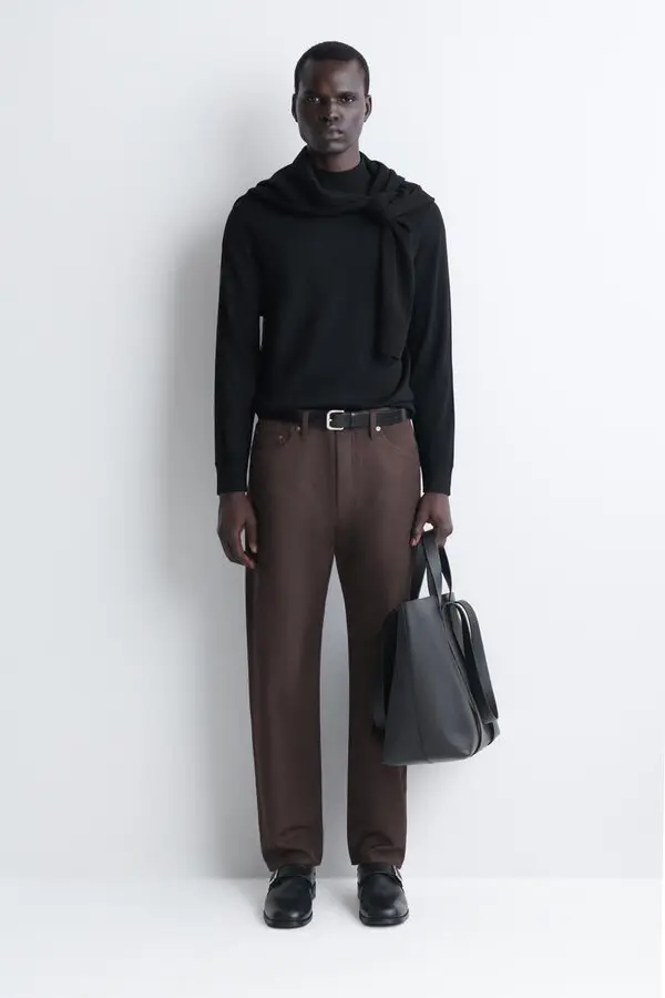 Cos Slim Merino Wool Mock-neck Sweater