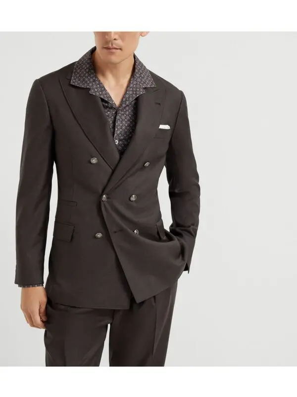 Brunello Cucinelli Double-breasted Blazer - Brown