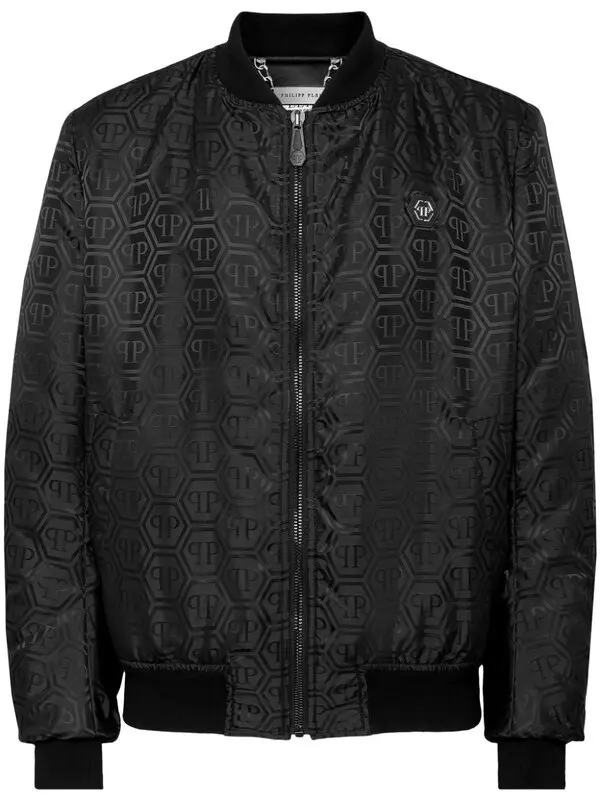 Philipp Plein Monogram-jacquard Bomber Jacket