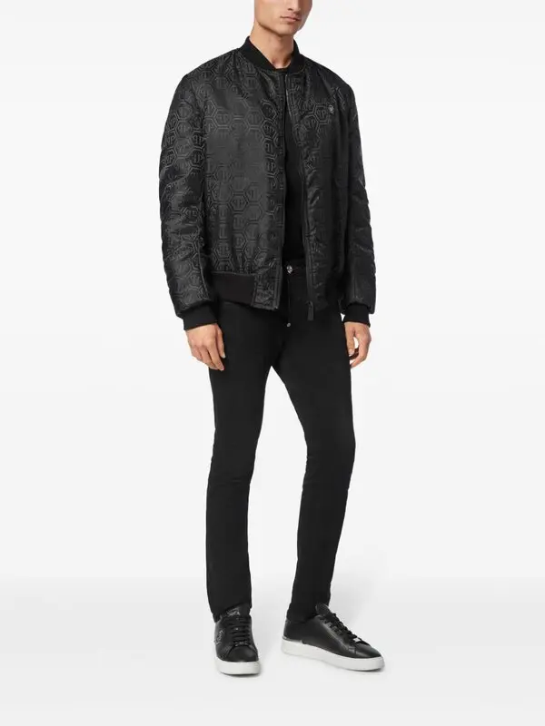 Philipp Plein Monogram-jacquard Bomber Jacket