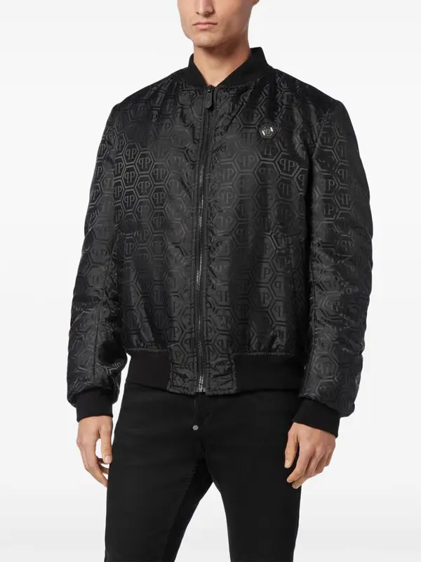 Philipp Plein Monogram-jacquard Bomber Jacket