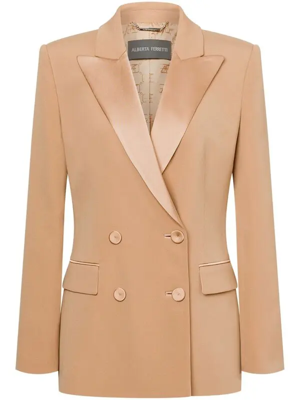 Alberta Ferretti Satin-trim Blazer