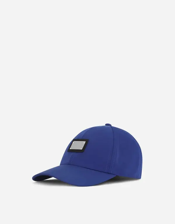 Dolce & Gabbana Nylon Baseball Cap With Logo Tag - Blue