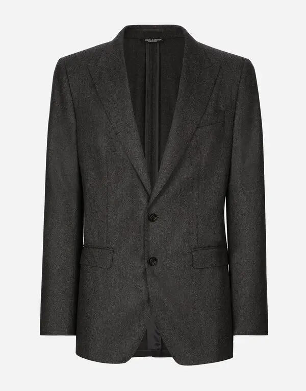 Dolce & Gabbana Single-breasted Wool Taormina-fit Jacket - Grey